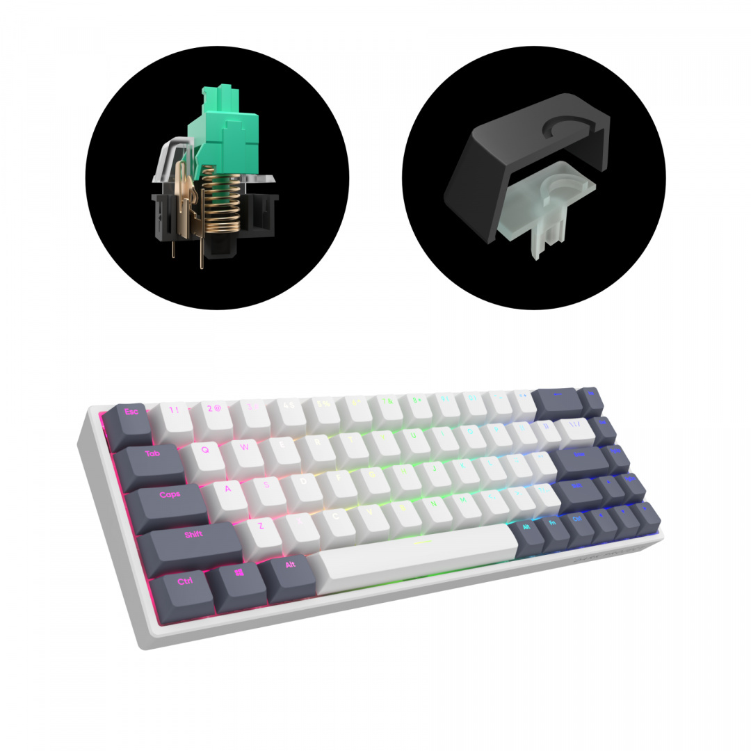 Klawiatura gamingowa Dark Project KD68B Grey/Blue